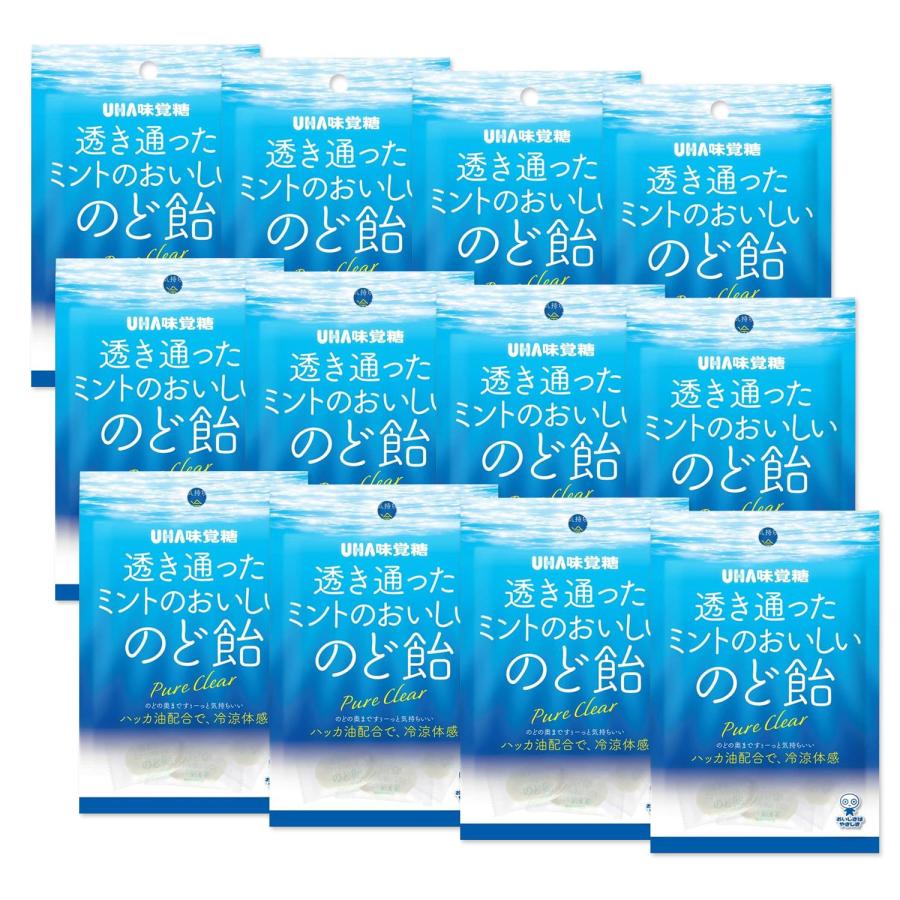 UHA味覚糖 12個セット 透き通ったミントのおいしいのど飴 92g : LARGO Yahoo!店 - 通販 - Yahoo!ショッピング