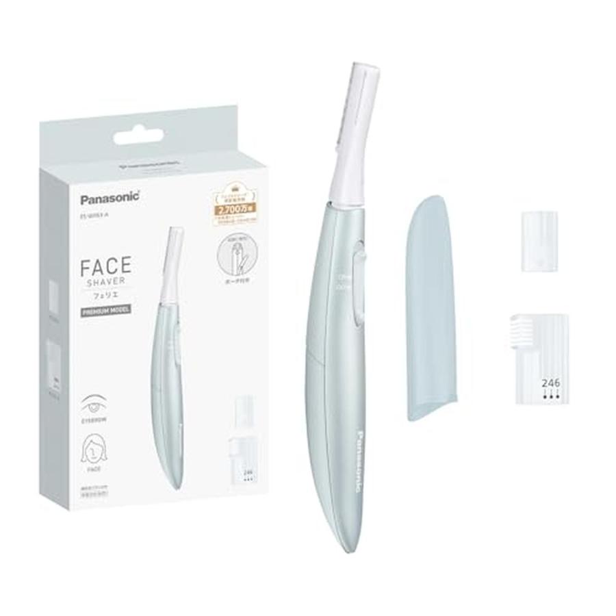Panasonic パナソニック フェイスシェーバー フェリエ ウブ毛 眉毛 乾電池式 ブルー ES-WF63-A : LARGO Yahoo ...