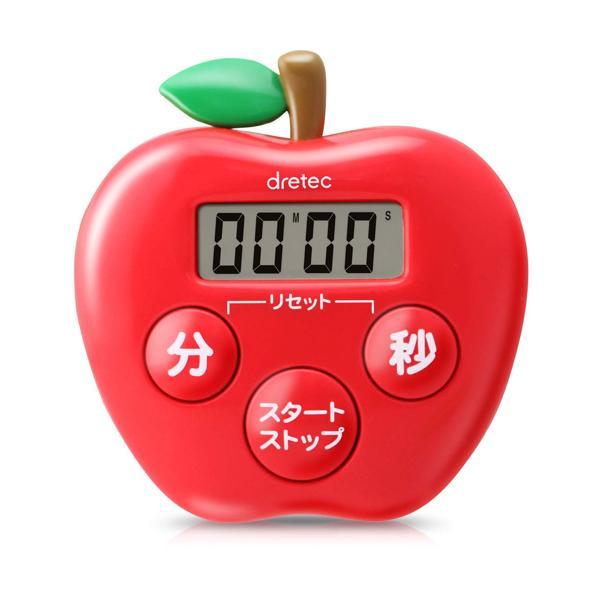 ドリテック T-534RD りんごタイマー キッチンタイマー 抗菌 レッド dretec : LARGO Yahoo!店 - 通販 - Yahoo!ショッピング