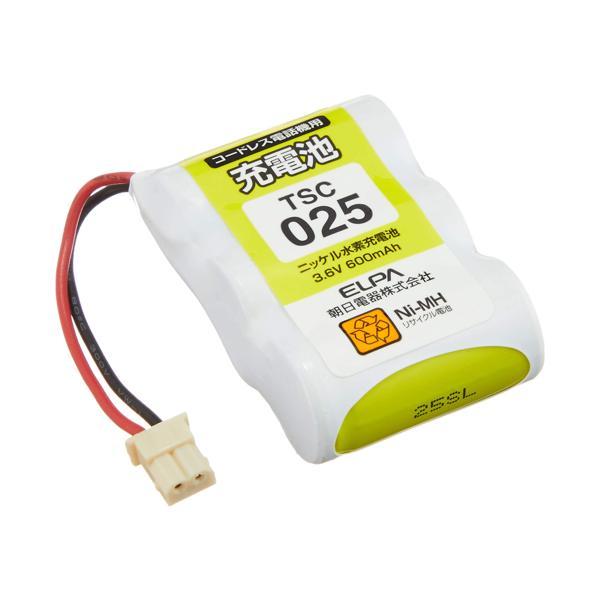 ELPA エルパ 電話機用充電池 パナソニック他同等品 3.6V 600mAh ニッケル水素充電池 TSC-025 : LARGO Yahoo!店 - 通販 - Yahoo!ショッピング