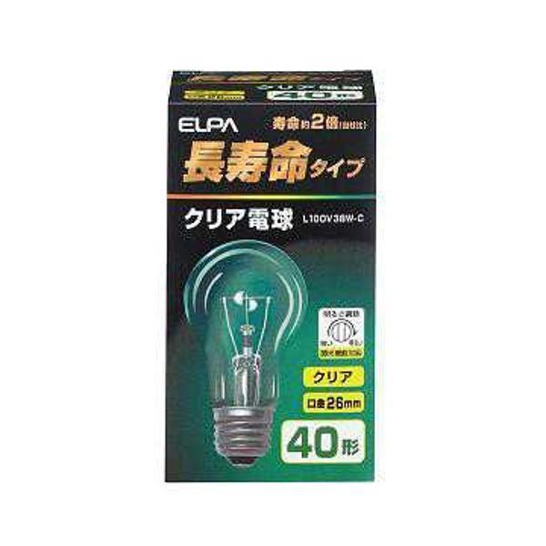 ELPA エルパ 長寿命クリア 電球 照明 E14 10W クリア L100V38W-C : LARGO Yahoo!店 - 通販 - Yahoo!ショッピング