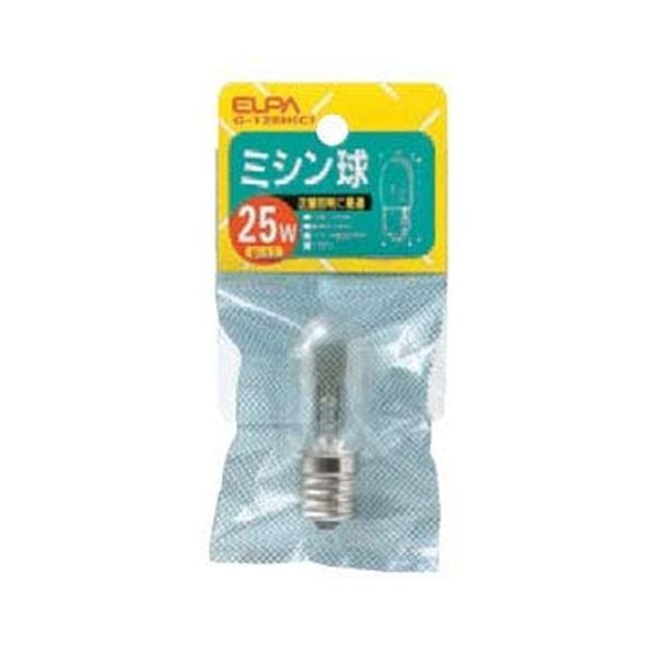 ELPA エルパ ミシン球T22 電球 照明 E17 110V 25W クリア G-125H : LARGO Yahoo!店 - 通販 - Yahoo!ショッピング