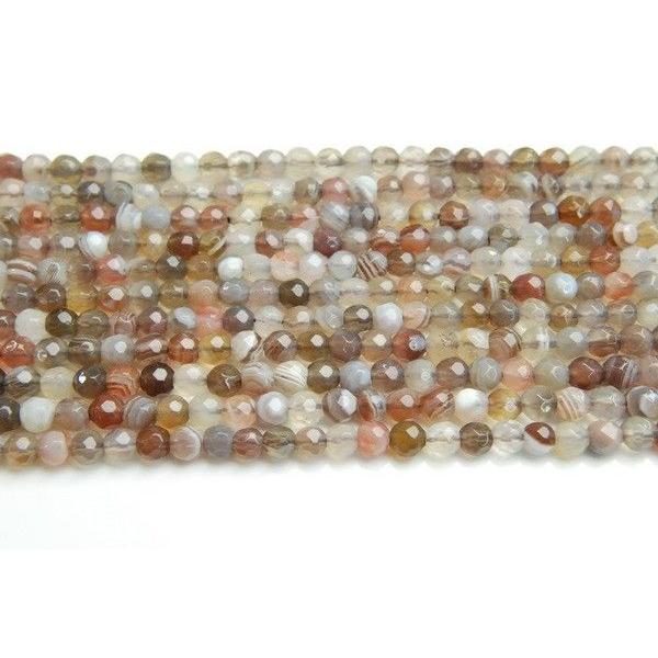 「ボツワナアゲート 128面カット」 4mm 1連（約38cm）_LR119 ★5000円以上ネコポス送料無料！ : ラトリエ - 通販 ...