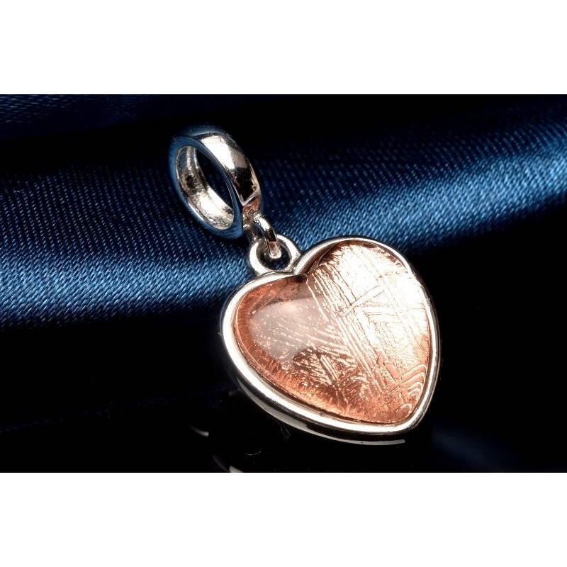 Silver925 ギベオン(メテオライト隕石) 10x10mm ハート ピンクゴールド ペンダントトップ 1個売り _PRG1900 : ラトリエ - 通販 - Yahoo!ショッピング
