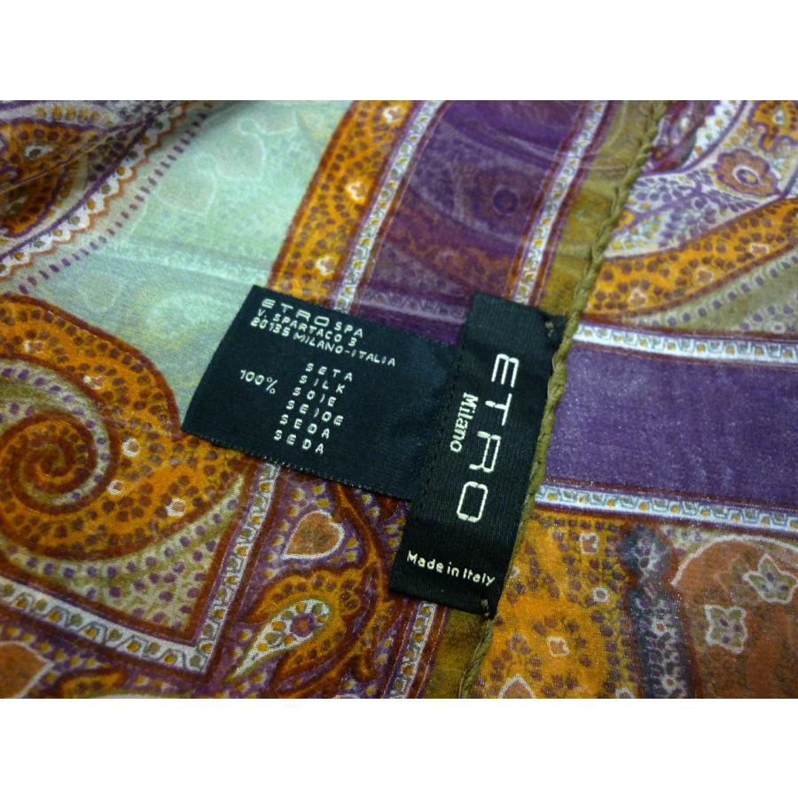 未使用 ETRO エトロ シルク シフォンスカーフ ストール 長方形 : 13293 : ブランドショップ ラフェスタ徳島 - 通販 - Yahoo!ショッピング