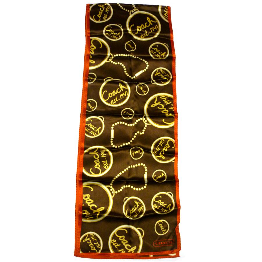 COACH ☆SALE☆ COACH コーチ チャーム模様 ロングスカーフ 長方形 ブラウン 美品 特価 : ブランドショップ ラフェスタ徳島 ...