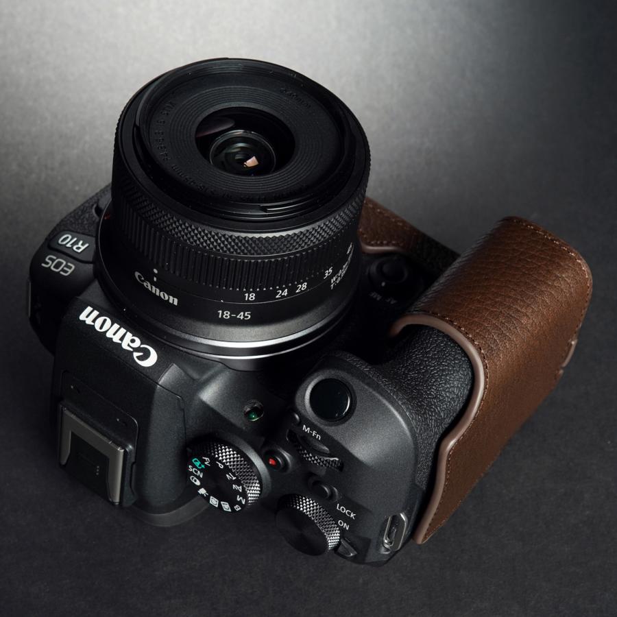 TP Original Canon EOS R10 用 ボディーハーフケース ダークブラウン [国内正規品] : スマイルカメラYahoo店 - 通販 - Yahoo!ショッピング