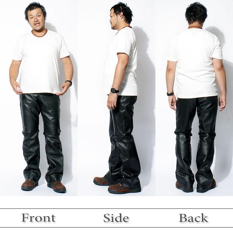 Schott N.Y.C 大きいサイズ ショット ブーツカット レザーパンツ Schott N.Y.C 大きいサイズ ショット ブーツカット レザーパンツ