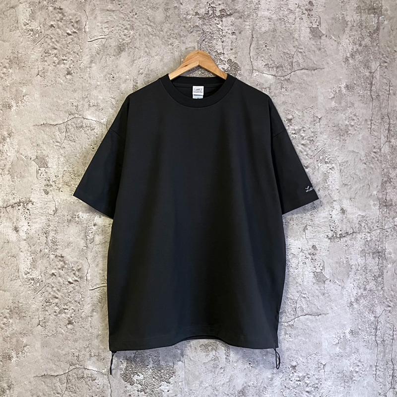 LAXNY ドローコード付きTシャツ メンズ ドロップショルダー 無地 半袖 ロゴ刺繍 ストリート カジュアル 白 黒 スミクロ【税込8,900円以上お買い上げで送料無料】 : LAXNY ...