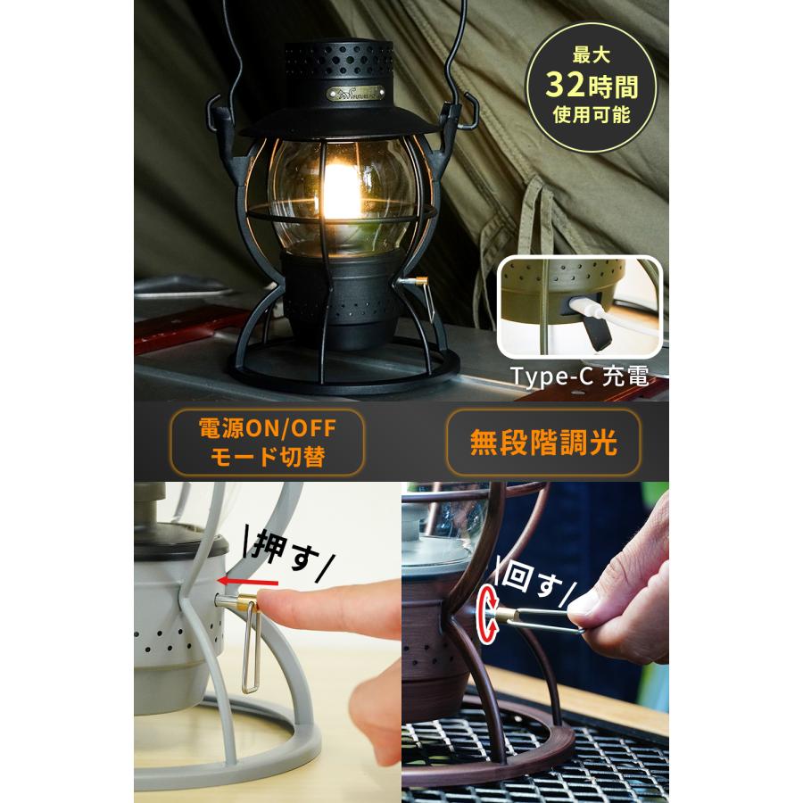 FUTURE FOX FUTUREFOX LEDランタン 〜Railroad〜 レイルロードランタン 充電式 キャンプランタン 無段階調光 防水 5,000mAh : FUTURE FOX ...