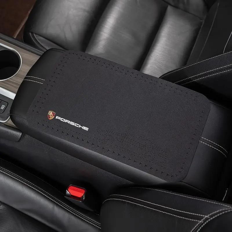 PORSCHE（ポルシェ） ★ポルシェ PORSCHE★ブラック★車 アームレストマット カー肘掛けカバー 保護 クッションパッド 滑り止め ...
