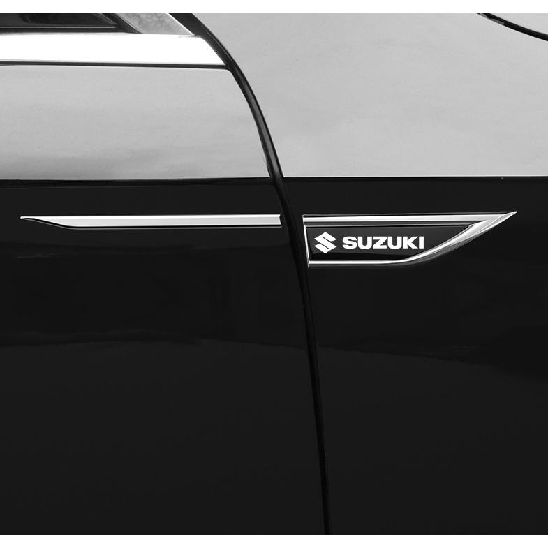 スズキ（SUZUKI） ★スズキ SUZUKI★ブラック★フェンダー サイド エンブレム 金属製 ステッカー シール 外装 デカール ...