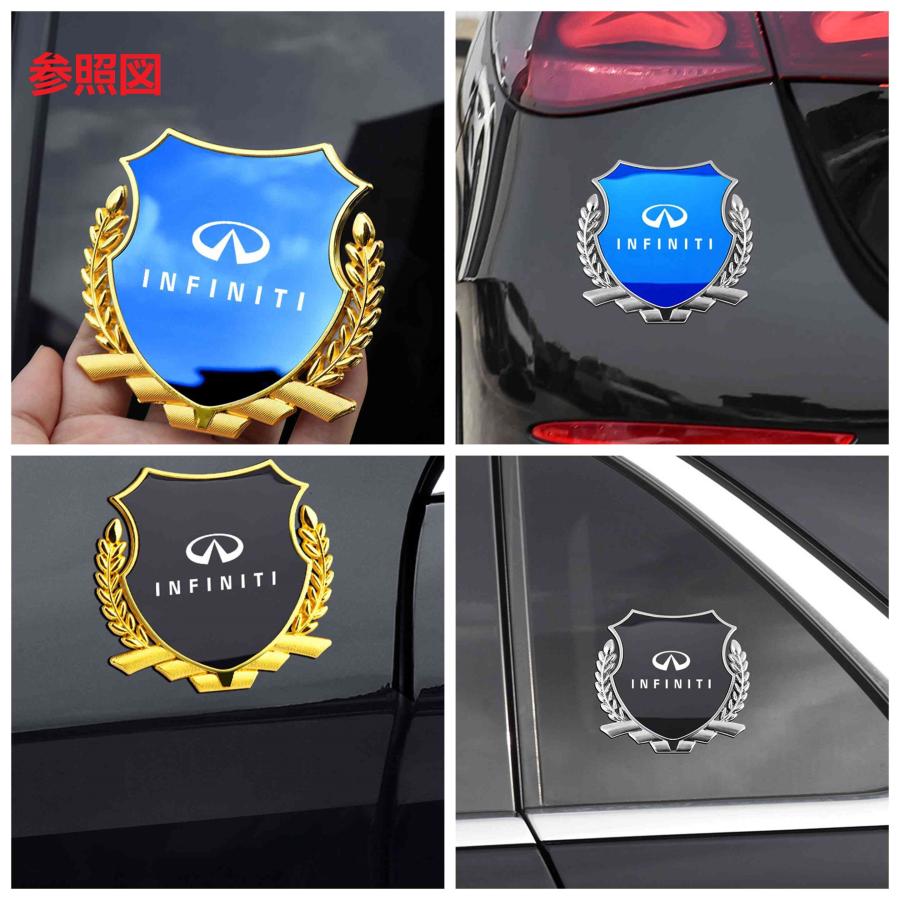 三菱（MITSUBISHI） ★三菱 MITSUBISHI★ブルー/ゴールド★ステッカー 車ロゴ エンブレム 3D立体 金属製 デカール 防水 ...
