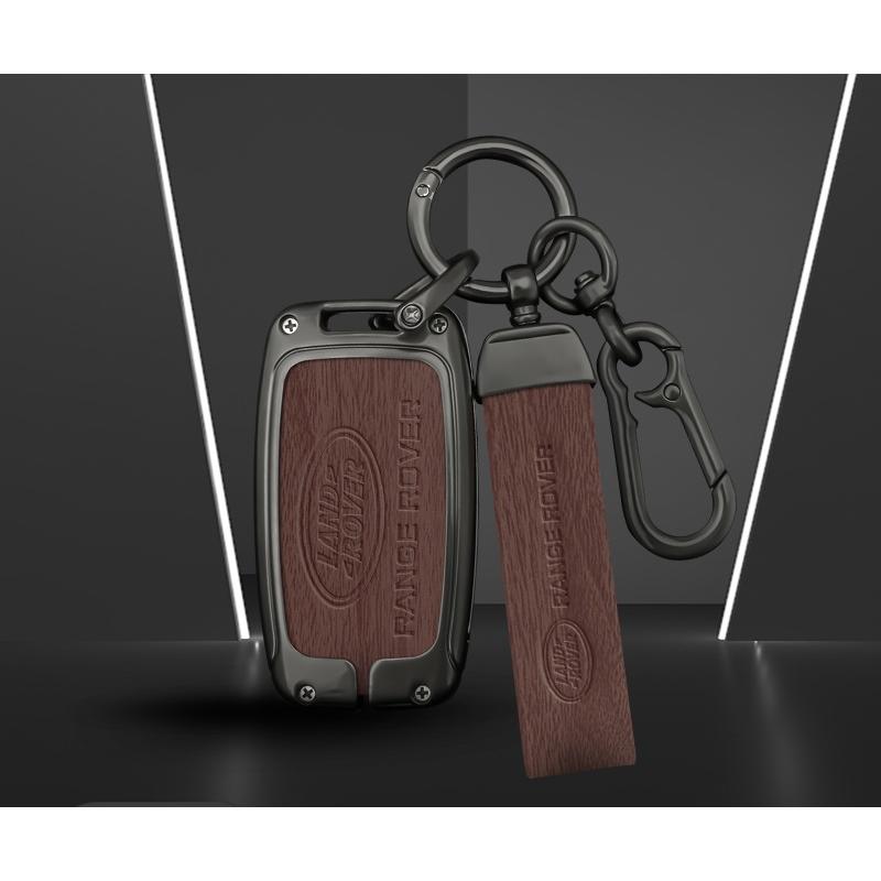 ランドローバー（LAND ROVER） ランドローバー モカブラウン スマートキーケース キーカバー キーホルダー 亜鉛合金+木目調レザー 車 ...