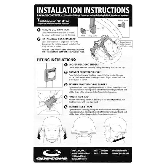 MILITARY 米軍 ACH ヘルメット用 Ops-Core オプスコア ヘッドロック H-NAPE チンストラップ S-XL : LAZY ...