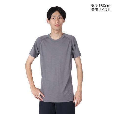 ロジャーエーガー（ROGER EGGER）（メンズ）高品質メリノウール100％ UV カット 防臭 半袖アンダー シャツ EVO WOOL LIGHT RE1FES561007 : L ...