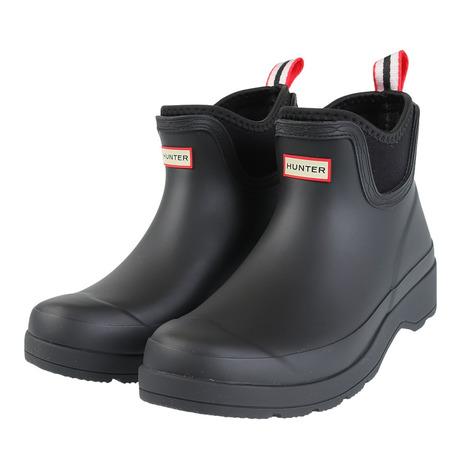 HUNTER ハンター（Hunter）（レディース）レインブーツ プレイ ネオプレン チェルシー ブーツ ブラック WFS3020RMA-BLK 長靴 雨天 雨 防水 おしゃれ : L ...