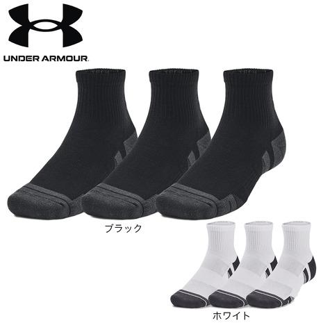 UNDER ARMOUR アンダーアーマー（UNDER ARMOUR）（メンズ）パフォーマンステック クオーター ソックス 3足組 ...