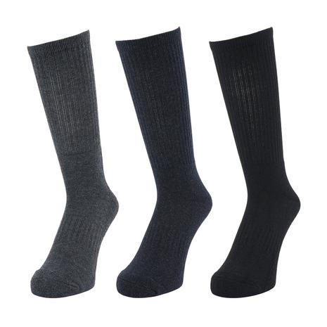 Coo. クー（Coo.）（メンズ）HEAT-X 3足組 クルー丈 ソックス CGYNVYBLK 894Q4GSA0073 CGRY 25-28cm 抗菌防臭 : L-Breath Yahoo ...