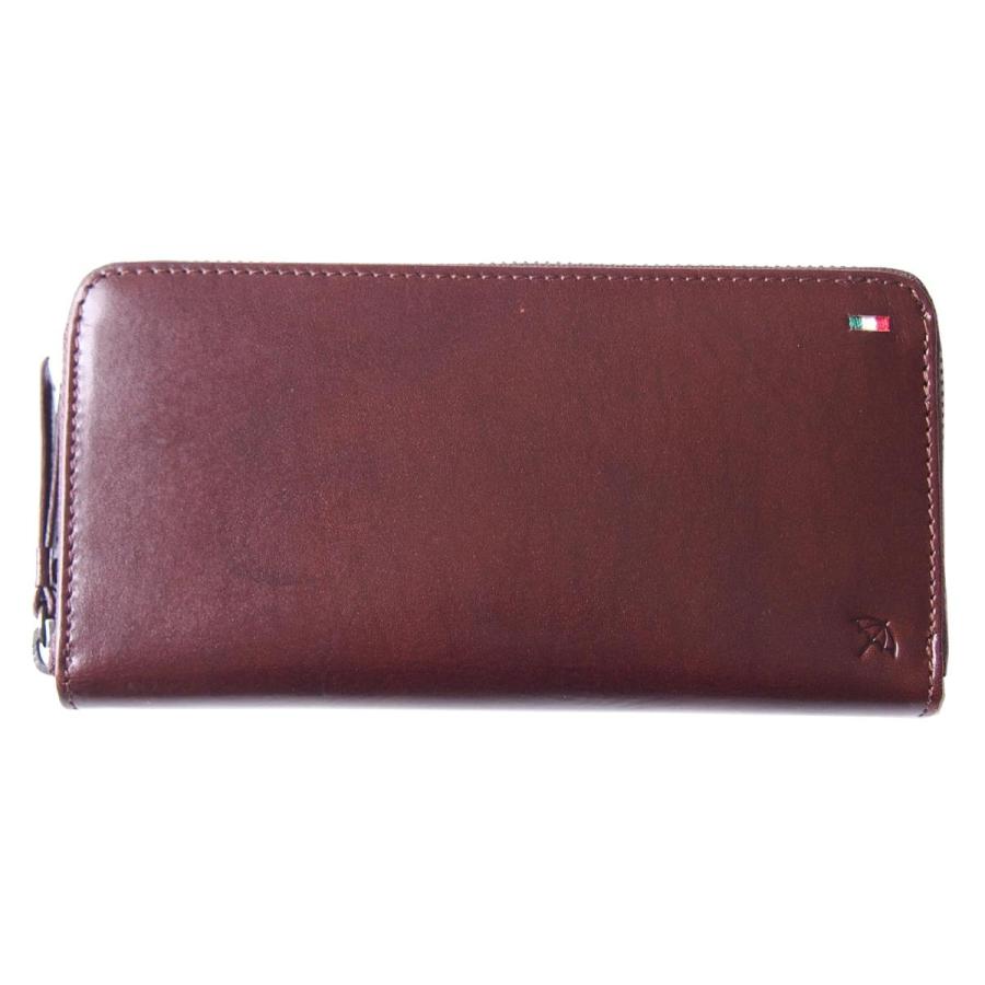 Color:Brown [アーノルドパーマー] ラウンドファスナー長財布 イタリアンレザー トリコロール刺繍 ITALY7 APT-3538 ...