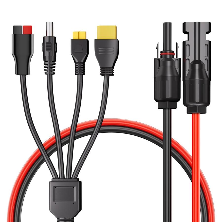 AFERIY MC4 アダプター 4-in-1 ソーラーパネル ケーブル MC4ケーブル から XT60 XT90 DC5521 Anderson アンダーソン 変換アダプター 12AWG ...