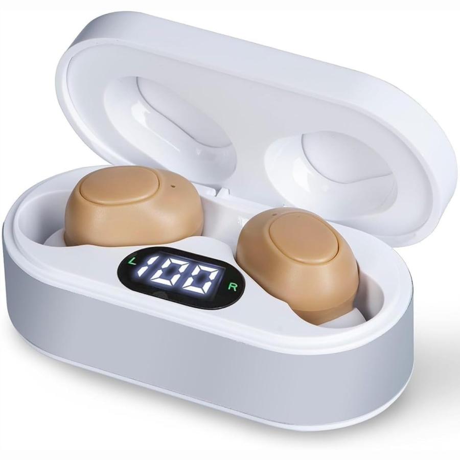 Vimaydo 集音器 しゅうおんき 高齢者集音器 音声拡聴器 両耳対応 USB充電式 耳穴式 4段階音量調節 小型 軽量 簡単操作 両親 敬老の日 母の日 父の日 高齢者プレ : Le ...