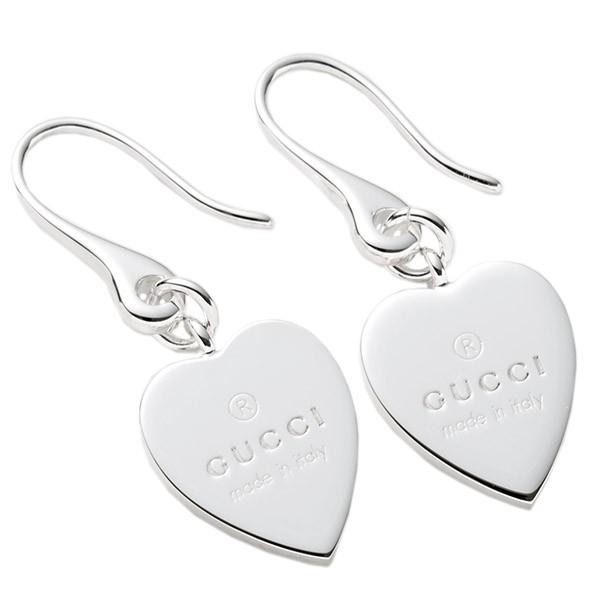 グッチ ピアス GUCCI レディース ハートプレート 正規品 TRADEMARK HEART PIERCE シルバー 223993 ...