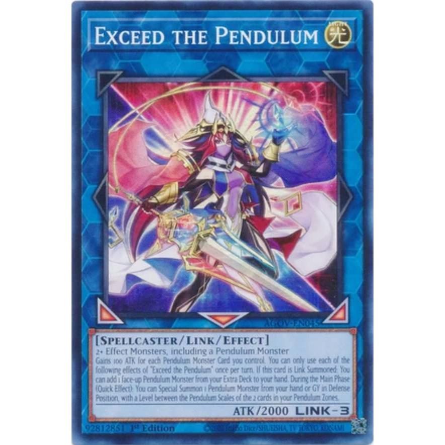 遊戯王 AGOV-EN045 奇跡の魔導剣士 Exceed the Pendulum (英語版 1st Edition スーパーレア) : トレカショップ LEAD. - 通販 - Yahoo ...