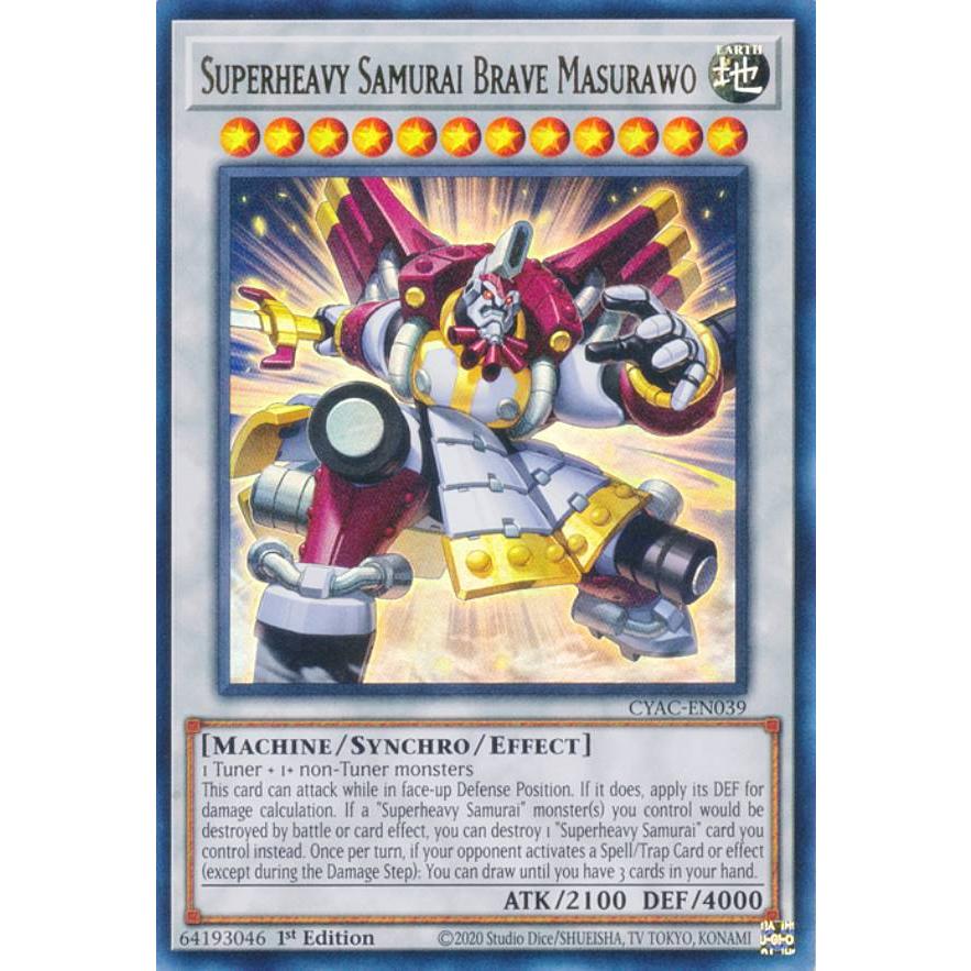 遊戯王 CYAC-EN039 超重天神マスラ−O Superheavy Samurai Brave Masurawo (英語版 1st Edition ウルトラレア) Cyberstorm ...
