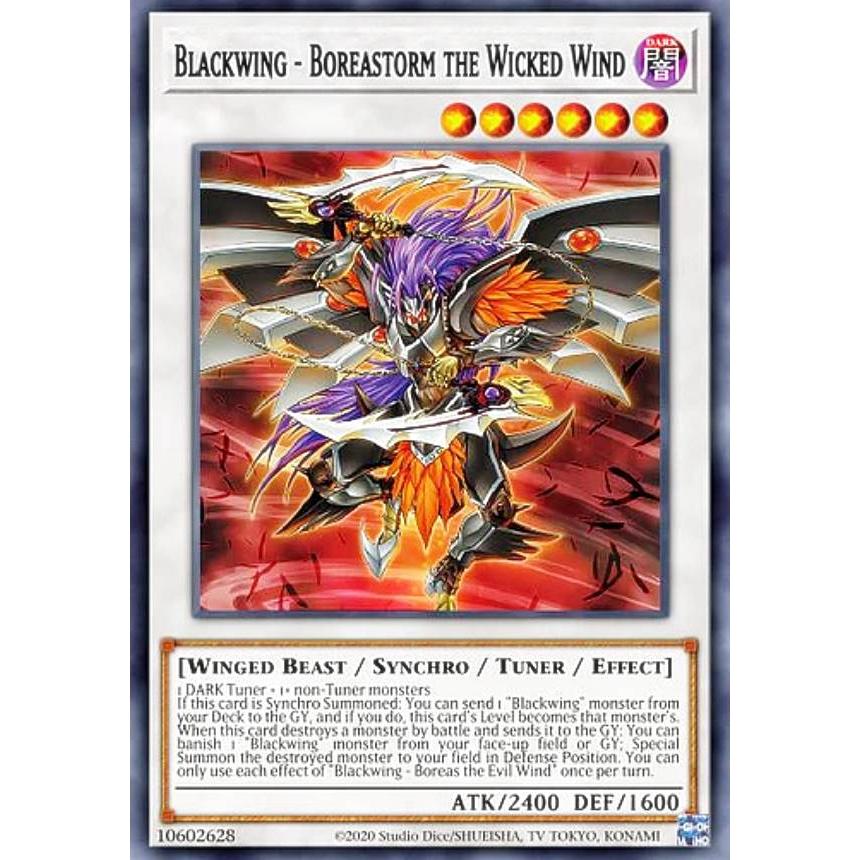 遊戯王 DABL-EN043 BF−魔風のボレアース Blackwing - Boreastorm the Wicked Wind (英語版 1st Edition スーパーレア ...