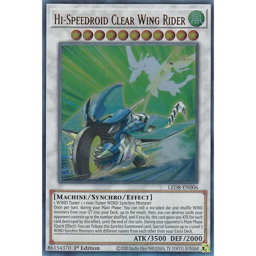 遊戯王 LED8-EN006 HSR／CWライダー Hi-Speedroid Clear Wing Rider (英語版 1st ...