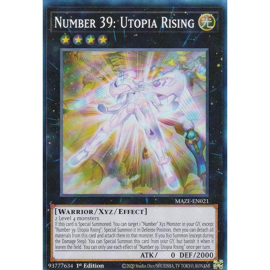遊戯王 MAZE-EN021 No.39 希望皇ホープ・ライジング Number 39: Utopia Rising (英語版 1st Edition スーパーレア) Maze of ...
