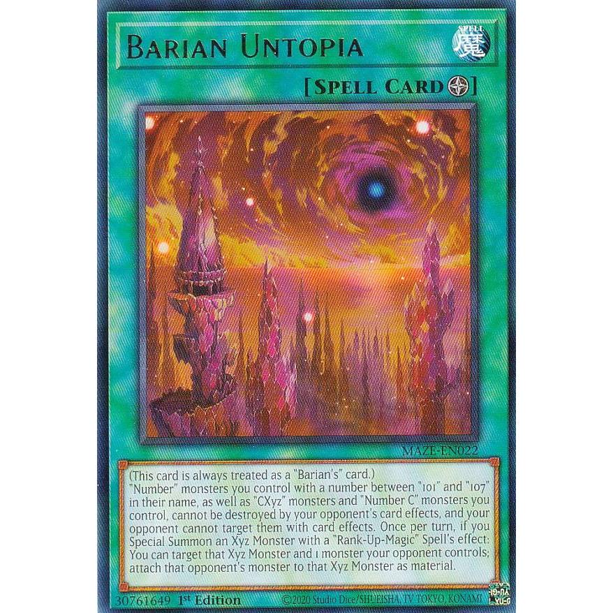 遊戯王 MAZE-EN022 冀望郷−バリアン− Barian Untopia (英語版 1st Edition レア) Maze of ...