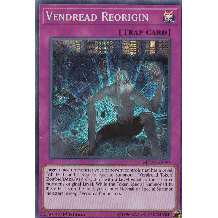 遊戯王 MP18-EN090 ヴェンデット・リボーン Vendread Reorigin (英語版 1st Edition シークレットレア ...