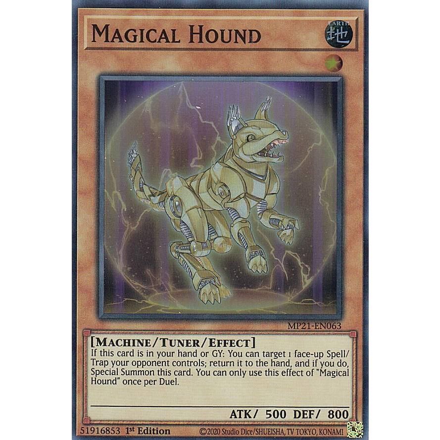 遊戯王 MP21-EN063 マジカル・ハウンド Magical Hound (英語版 1st Edition スーパーレア) 2021 ...