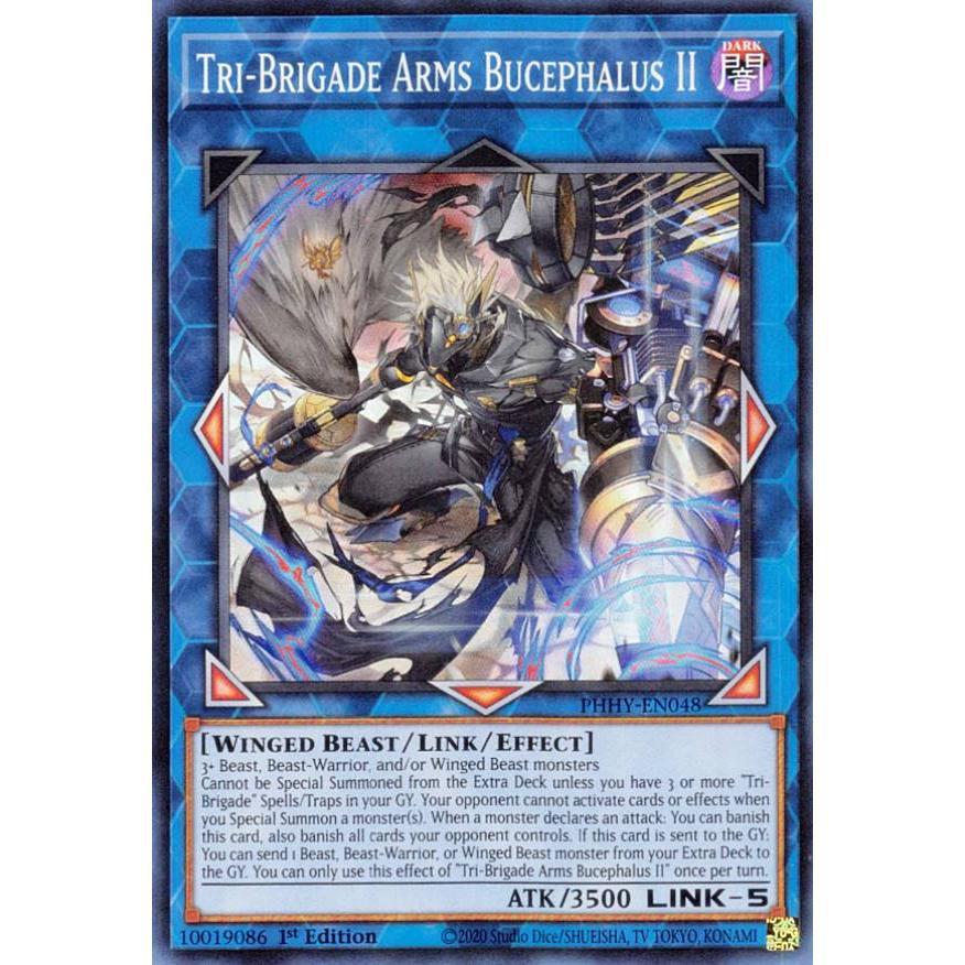 遊戯王 PHHY-EN048 鉄獣式強襲機動兵装改“BucephalusII” Tri-Brigade Arms Bucephalus II (英語版 1st Edition スーパーレア ...