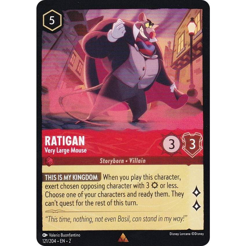 ディズニー ロルカナ 121/204・EN・2 Ratigan - Very Large Mouse (R レア) Disney ...