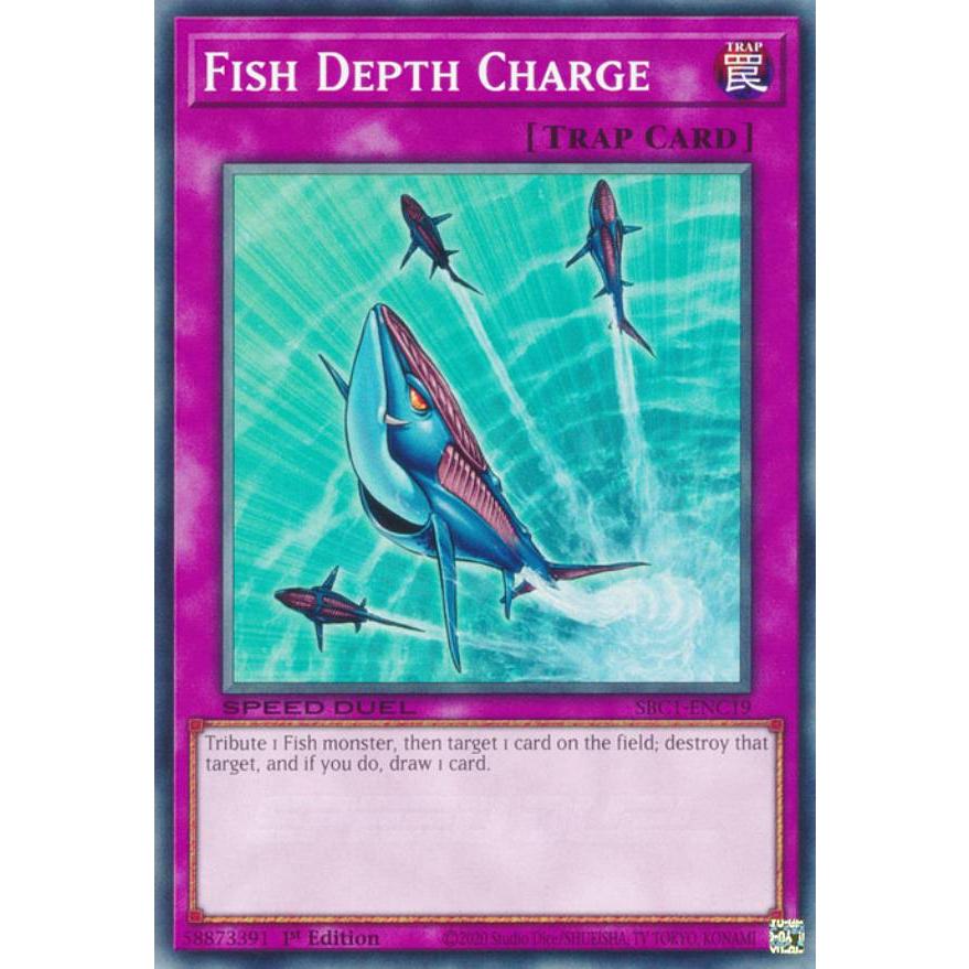 遊戯王 SBC1-ENC19 フィッシャーチャージ Fish Depth Charge (英語版 1st Edition ノーマル ...