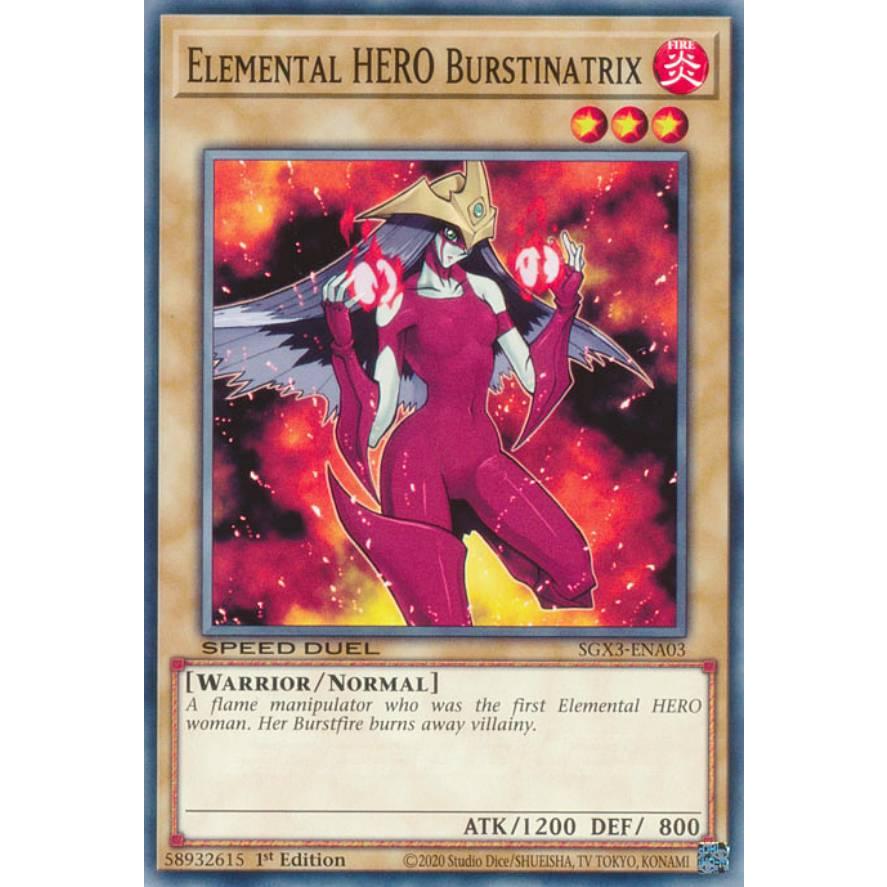 遊戯王 SGX3-ENA03 E・HERO バーストレディ Elemental HERO Burstinatrix (英語版 1st Edition ノーマル) Speed Duel GX ...