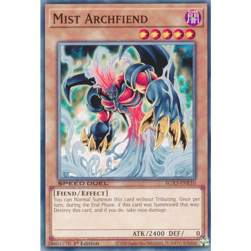 遊戯王 SGX3-ENE10 ミストデーモン Mist Archfiend (英語版 1st Edition ノーマル) Speed Duel ...