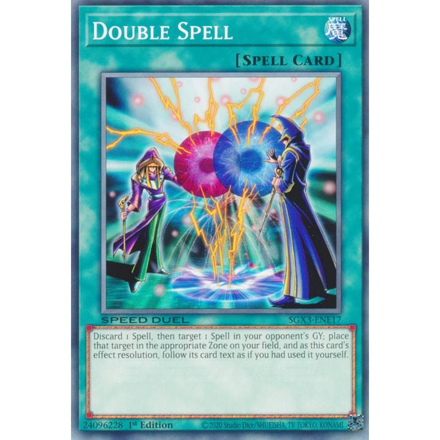 遊戯王 SGX3-ENE17 二重魔法 Double Spell (英語版 1st Edition ノーマル) Speed Duel GX：Duelists of Shadows ...
