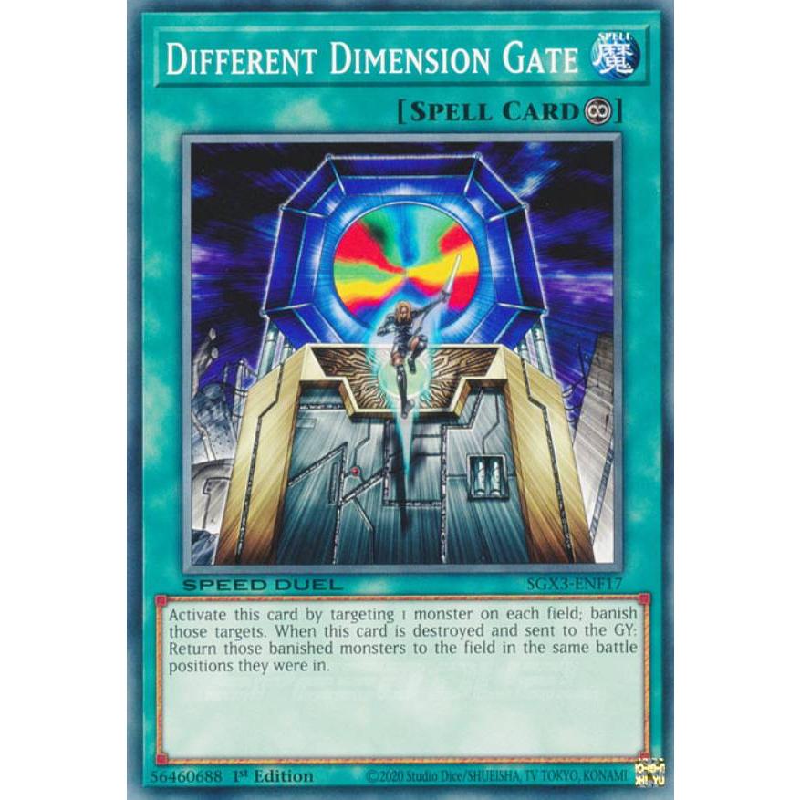 遊戯王 SGX3-ENF17 異次元隔離マシーン Different Dimension Gate (英語版 1st Edition ノーマル) Speed Duel GX：Duelists ...
