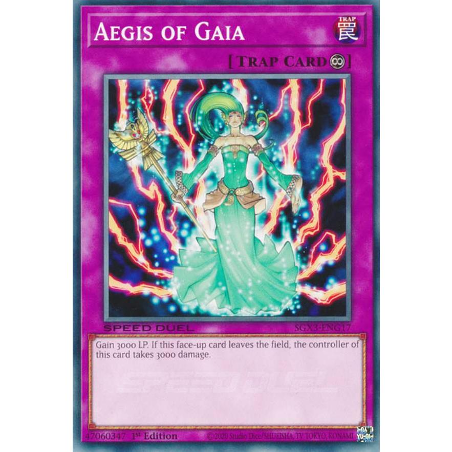 遊戯王 SGX3-ENG17 女神の加護 Aegis of Gaia (英語版 1st Edition ノーマル) Speed Duel GX：Duelists of Shadows ...