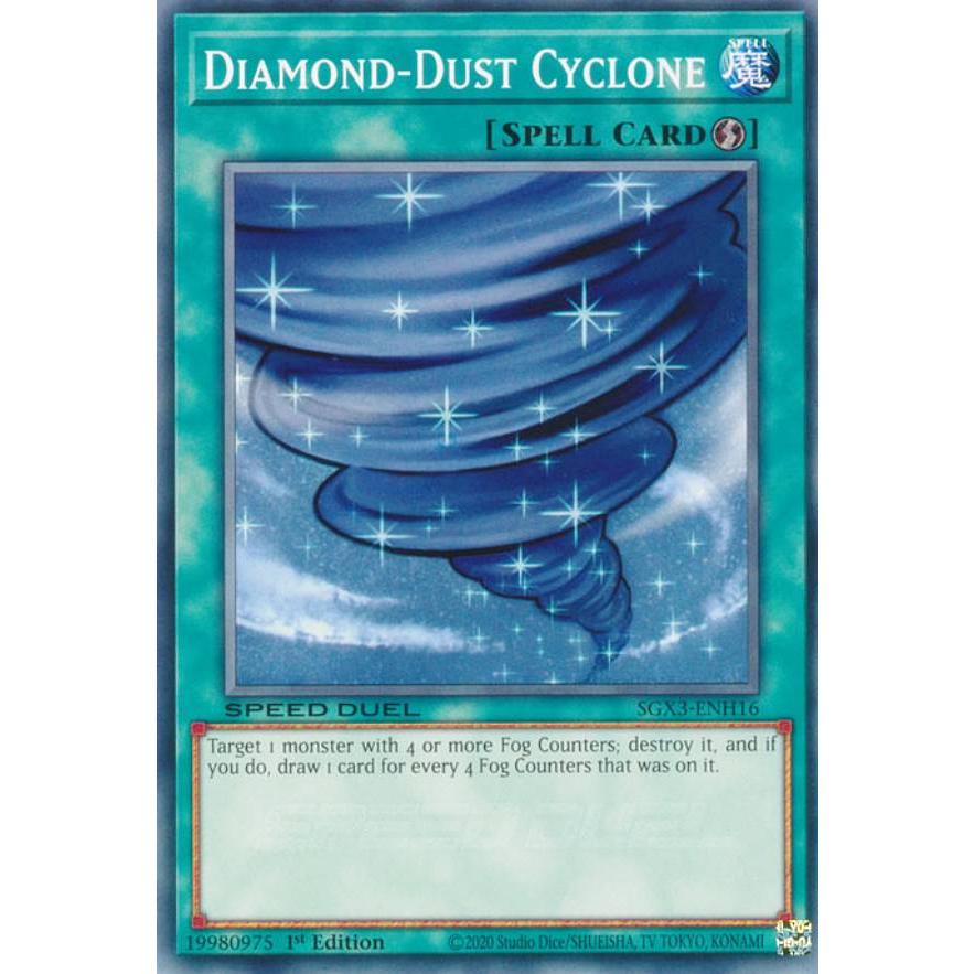 遊戯王 SGX3-ENH16 ダイヤモンドダスト・サイクロン Diamond-Dust Cyclone (英語版 1st Edition ...