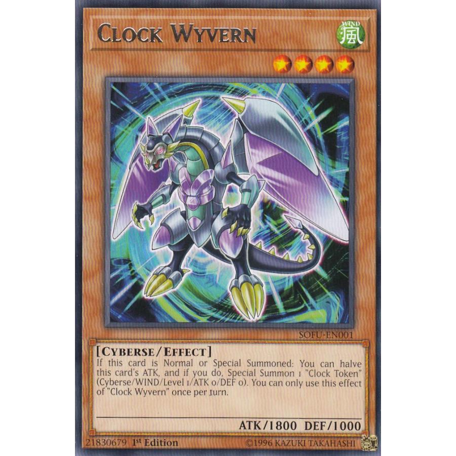 遊戯王 SOFU-EN001 クロック・ワイバーン Clock Wyvern (英語版 1st Edition レア) Soul Fusion ...