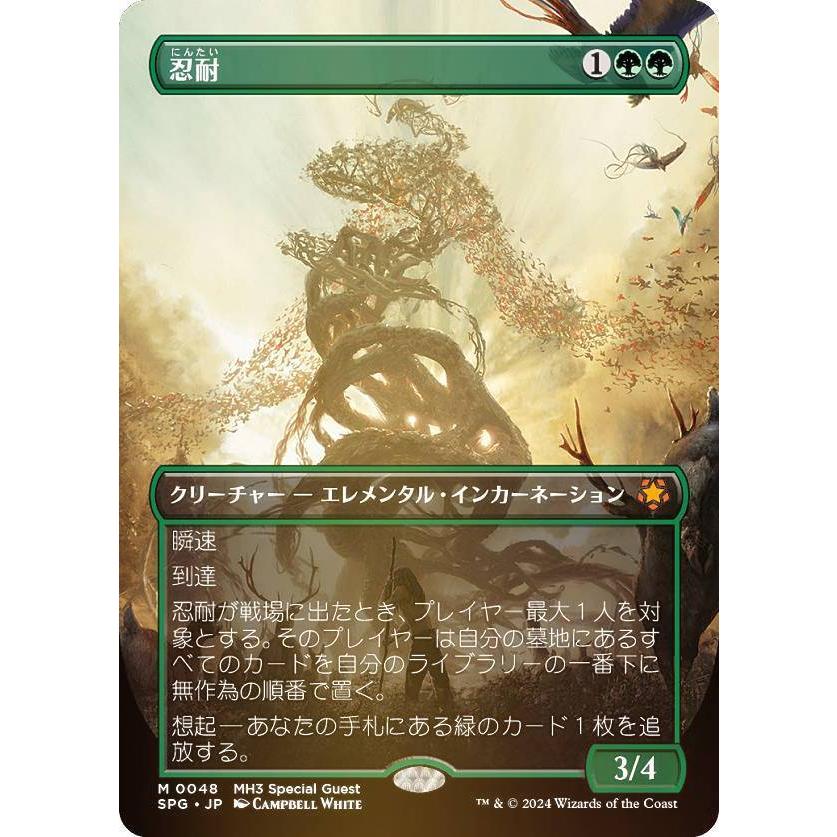 【FOIL/ボーダーレス版】マジックザギャザリング SPG JP 0048 忍耐 (日本語版 神話レア) モダンホライゾン3 (MTG) : トレカショップ LEAD. - 通販 ...