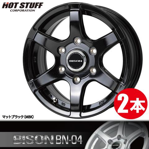 HOT STUFF（ホットスタッフ） 4本で送料無料 2本価格 バイソン BN-04 MBK 14inch 4H100 5J+38 BISON ...