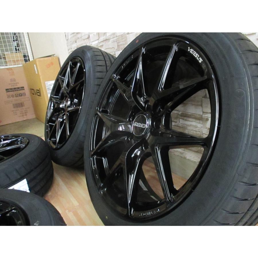 RAYS 即納 特注色 BNJ 新品 VERSUS VV21S 18インチ 5H114.3 8J+45 2023年製 215/45R18 KUMHO ECSTA PS71 90系 ノア ...