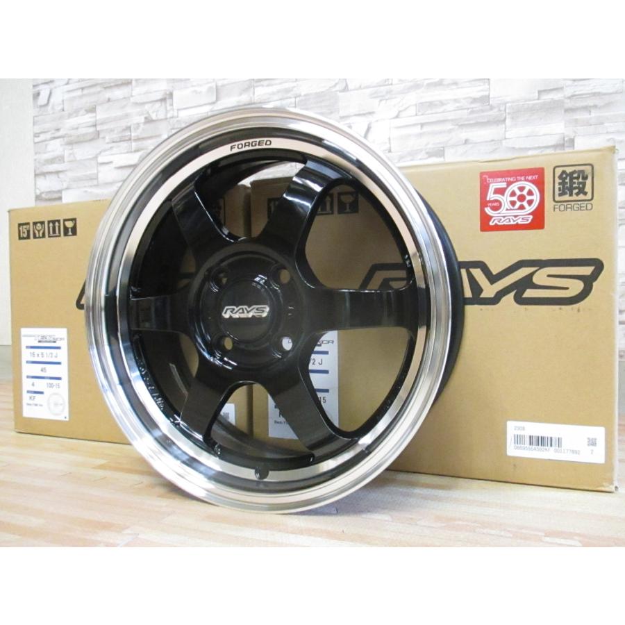 RAYS 即納 新品展示品 4本 鍛造 軽量 ボルクレーシング TE37 KCR KF 15インチ 4H100 5.5J+45 アルトワークス ワゴンR ムーヴ コペン K-CAR ...