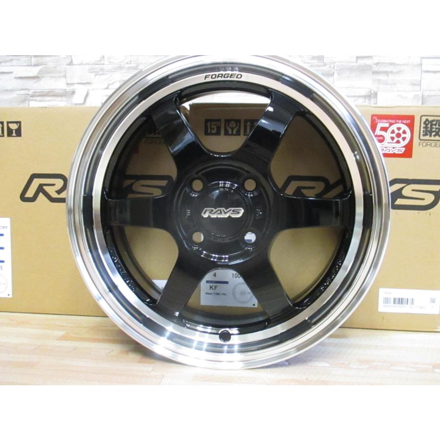 RAYS 即納 新品展示品 4本 鍛造 軽量 ボルクレーシング TE37 KCR KF 15インチ 4H100 5.5J+45 アルトワークス ワゴンR ムーヴ コペン K-CAR ...